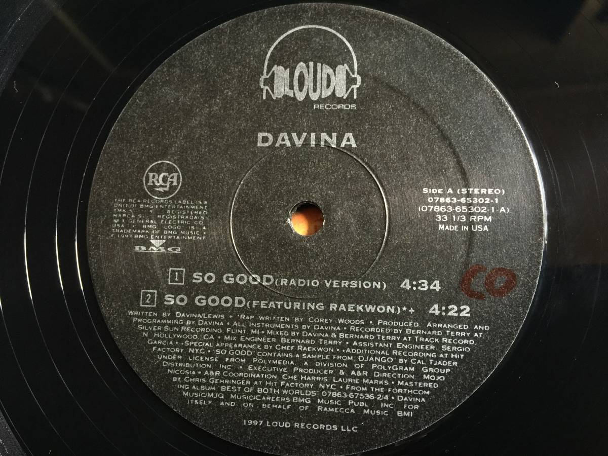 Davina / So Good 12EP Qsfb1 Loud Records 07863-65302-1 RCA Raekwon ...