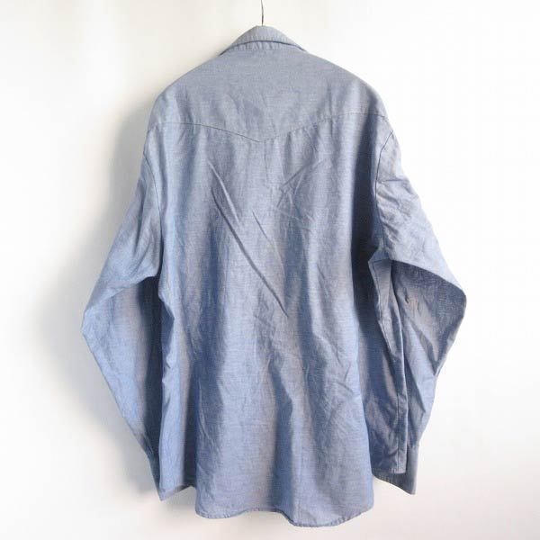 70's USA製 SEARS ROEBUCKS 馬タグ シャンブレー ウエスタンシャツ XL シアーズ ローバックス ビンテージ アメリカ製 ...