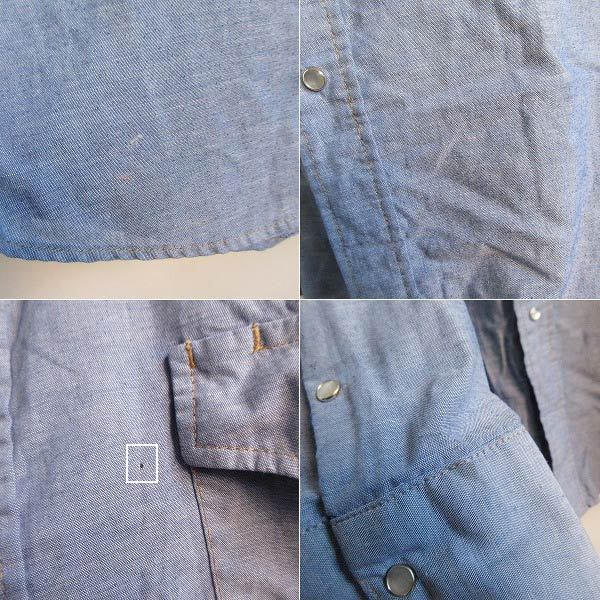 70's USA製 SEARS ROEBUCKS 馬タグ シャンブレー ウエスタンシャツ XL シアーズ ローバックス ビンテージ アメリカ製 ...