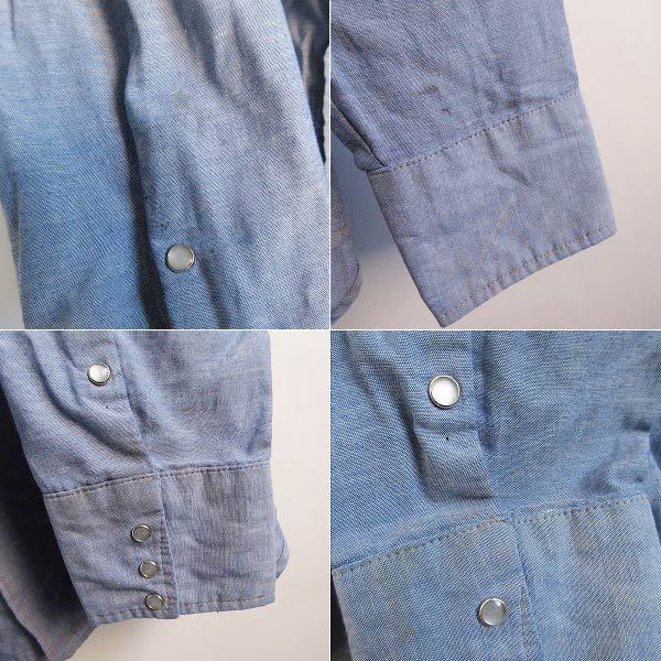 70's USA製 SEARS ROEBUCKS 馬タグ シャンブレー ウエスタンシャツ XL シアーズ ローバックス ビンテージ アメリカ製 ...