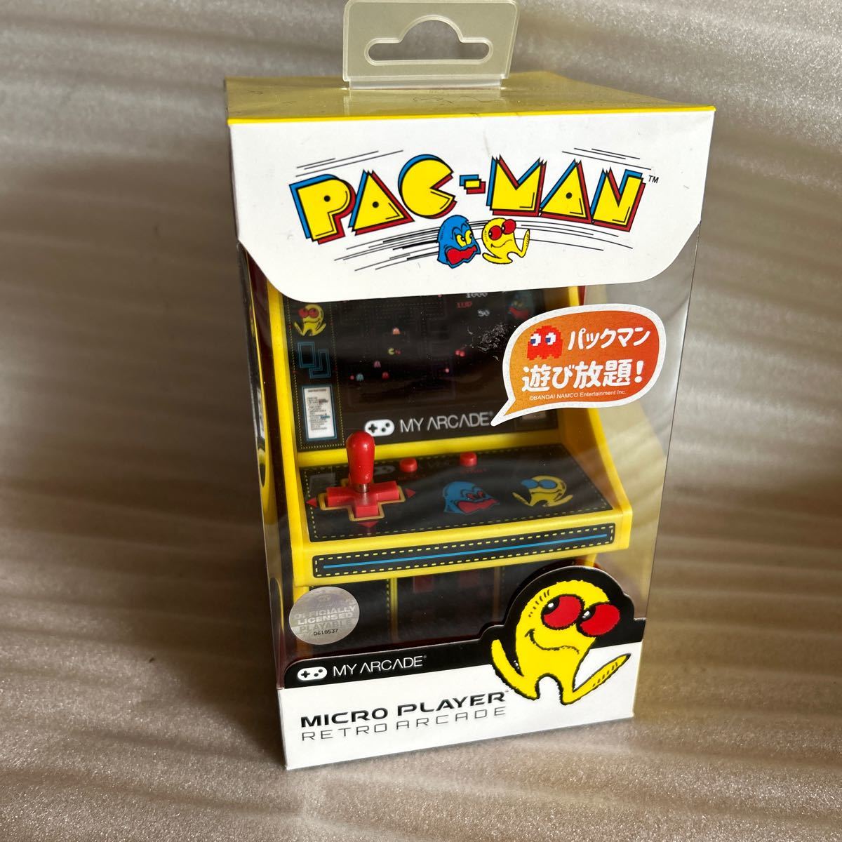 マイクロプレーヤー レトロアーケード パックマン ミニゲーム機 PAC-MAN PACMAN MICRO PLAYER ARCADE 当時物 ...