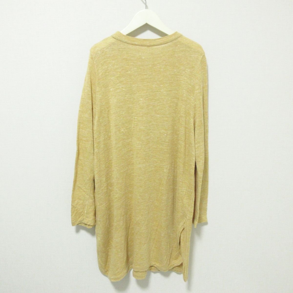 45R フォーティファイブアール リネンニットワンピース 長袖 膝丈 スリット 3 イエロー 024(女性用)｜売買されたオークション情報、yahooの商品情報をアーカイブ公開 ...
