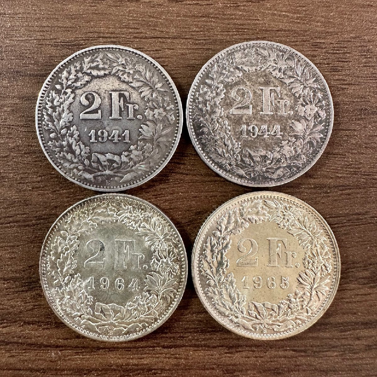 1円 スイス銀貨 スイス 2フラン銀貨 1941年/1944年/1964年/1965年 4枚組 総量39.9g 収集家放出品 99(銀)｜売買されたオークション情報、yahooの商品情報を ...