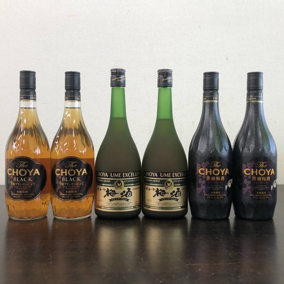 Y035 7855 -122 愛知県のみ発送 同梱不可 お酒 6点まとめ リキュール The CHOYA BLACK / CHOYA UME ...