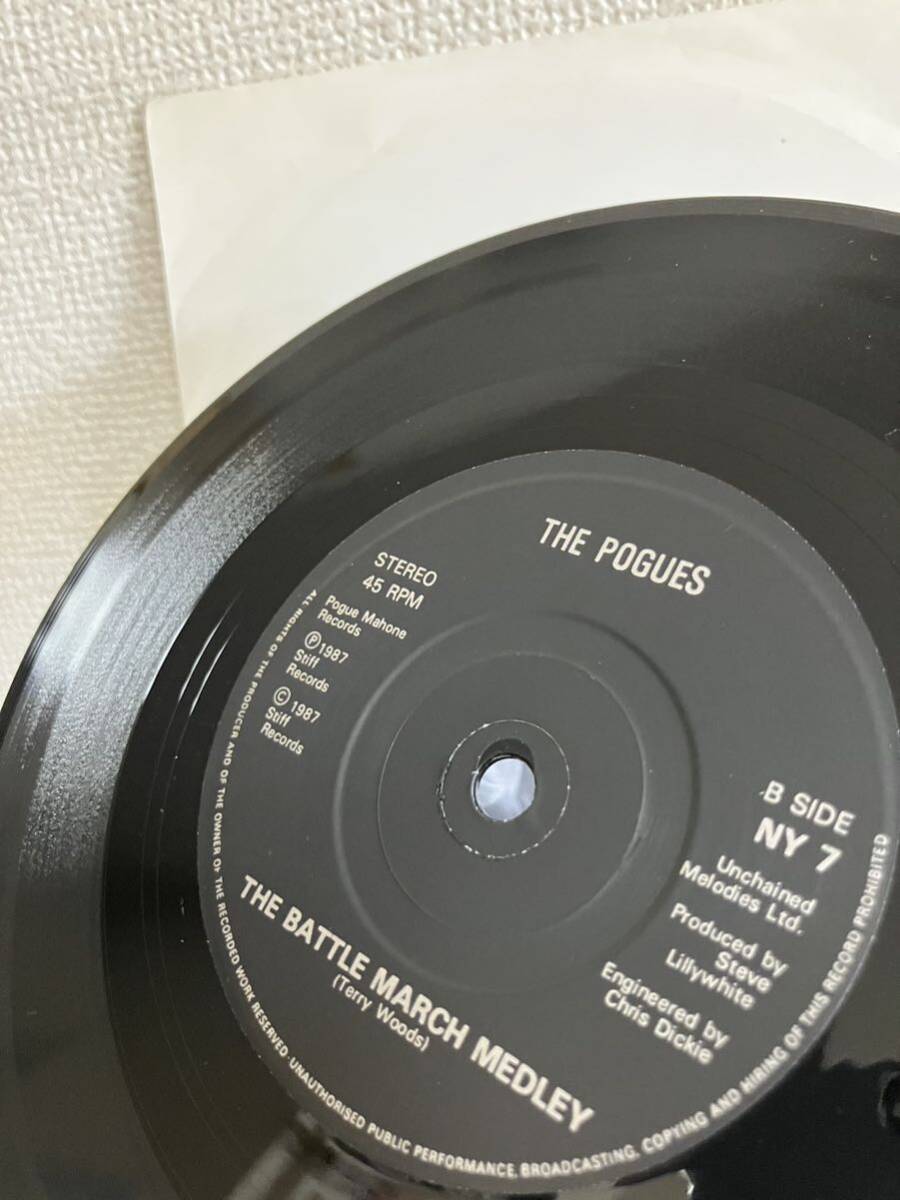 THE POGUES Fairytale Of New York ポーグス UK盤 シングル レコード THE BATTLE MARCH MADLEY SHANE MacGOWAN ...