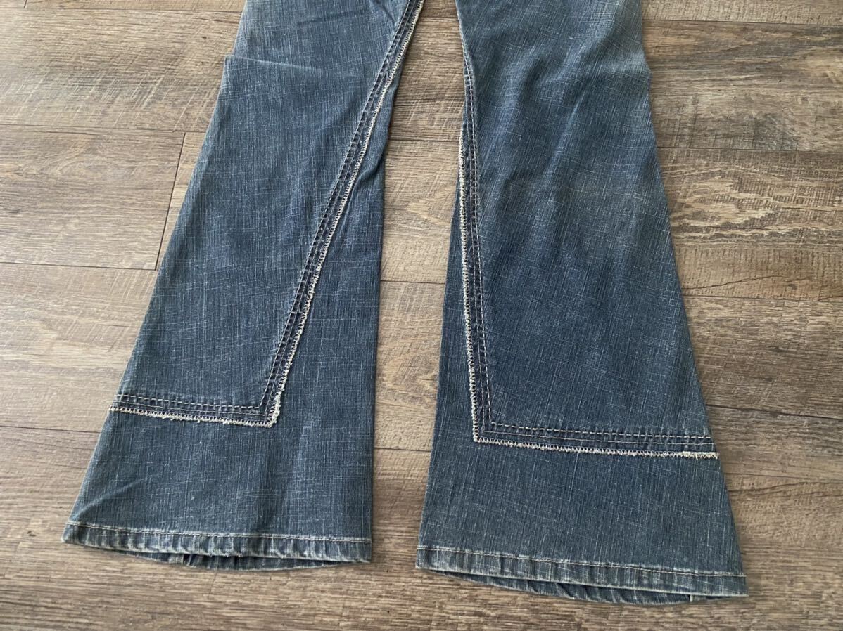 rare 00s marithe francois girbaud docking weathered flare denim pants ...