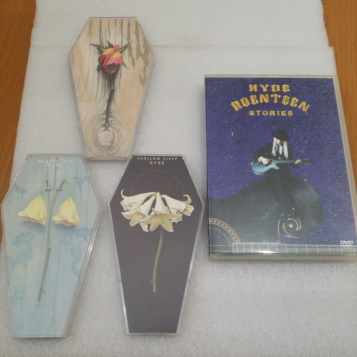 HYDE L'Arc CD evergreen/Angel's Tale/ Shallow Sleep 初回限定盤棺桶仕様 3枚+DVD ...