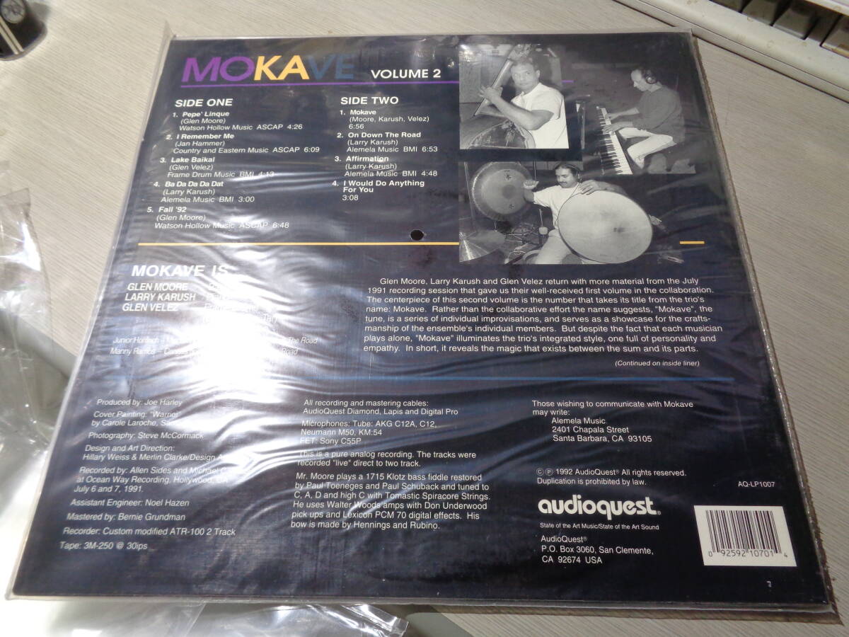 /GLEN MOORE LARRY KARUSH GLEN VELEZ/MOKAVE VOLUME 2 1992 USA/AudioQuest ...