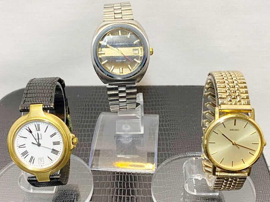 I1011 遺品整理 アクセサリー 腕時計 おまとめ Baccarat SEIKO CITIZEN dunhill FOSSIL TISSOT ...