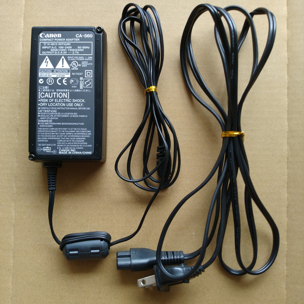 Canon キヤノン 純正コンパクトパワーアダプター CA-560 9.5V / 2.7A(バッテリー、充電器)｜売買されたオークション情報 ...