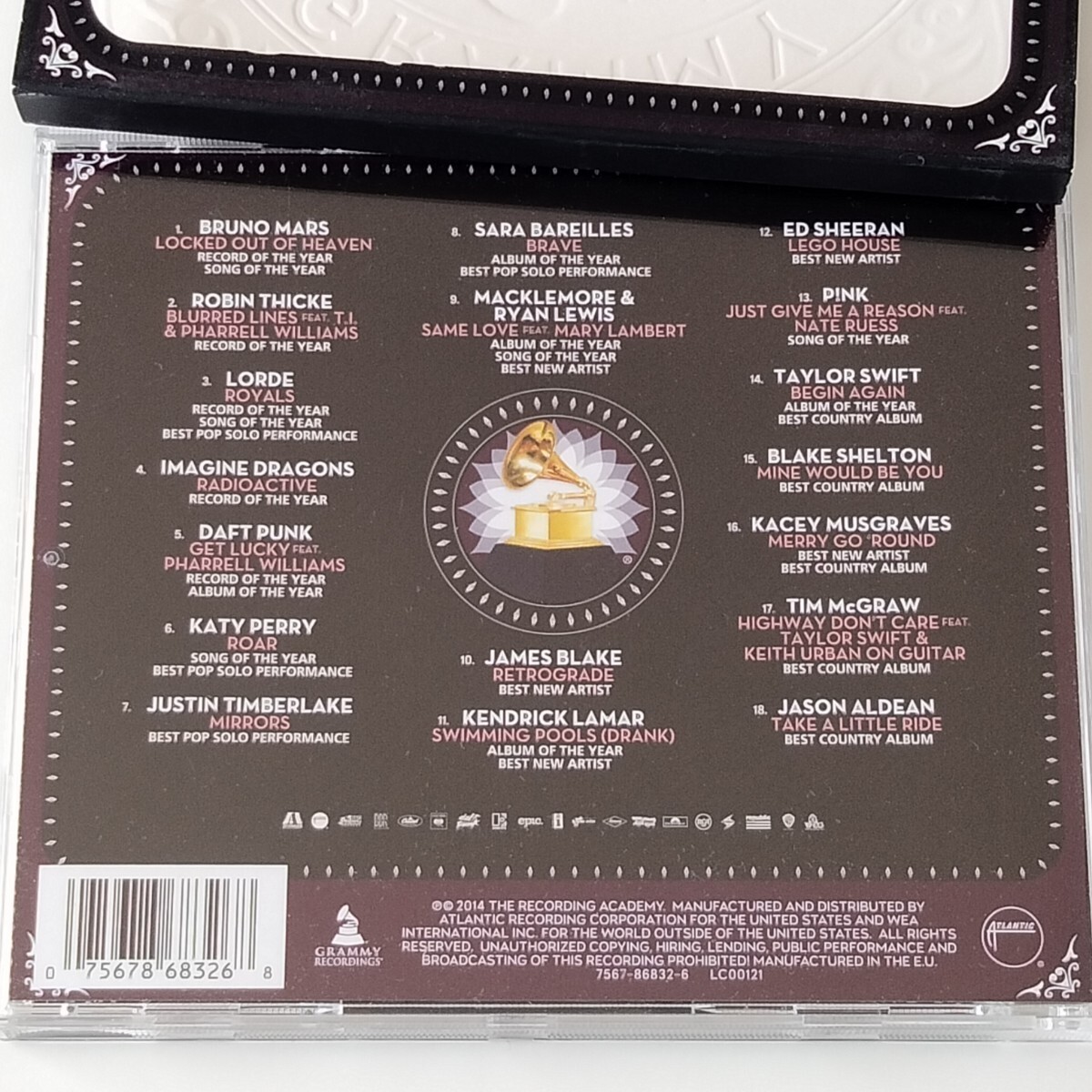 2014 GRAMMY NOMINEES 7567868326 グラミー ノミニーズ/18曲/Bruno Mars/Daft Punk ...