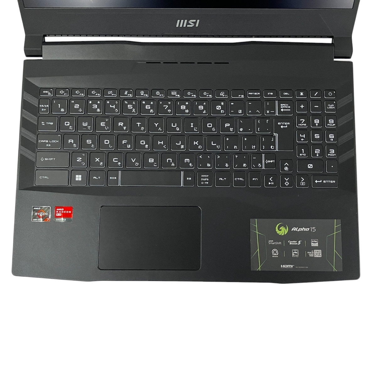 MSI Alpha 15 B5EEK-3156JP ゲーミングノートPC AMD Ryzen 7 5800H 16GB SSD 512GB ...