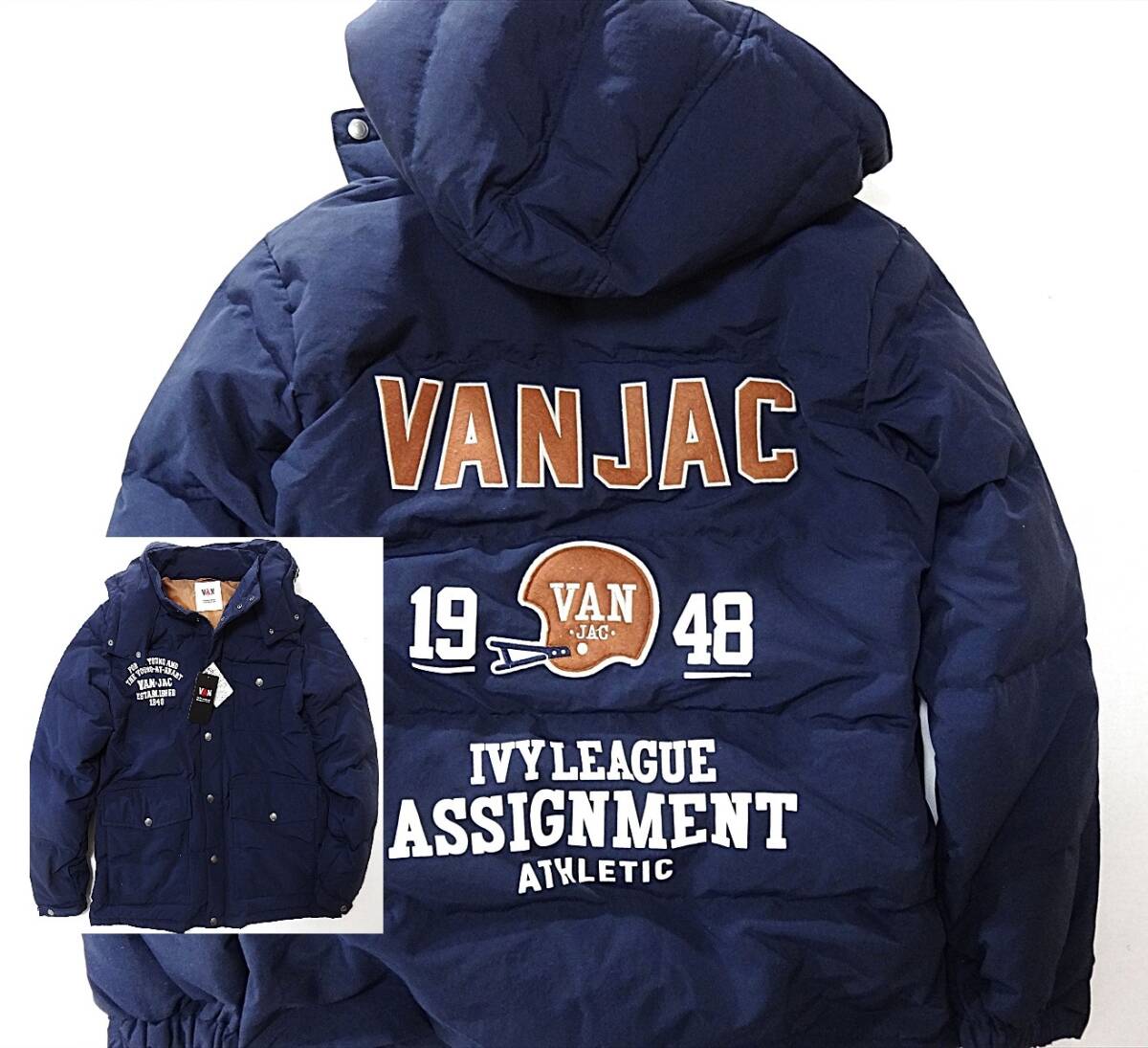 53900円→26950円 VAN JAC ヴァンヂャケット 保湿性と軽量性 天然素材のスペシャルなダウンジャケットフード付 取り外し可 ...
