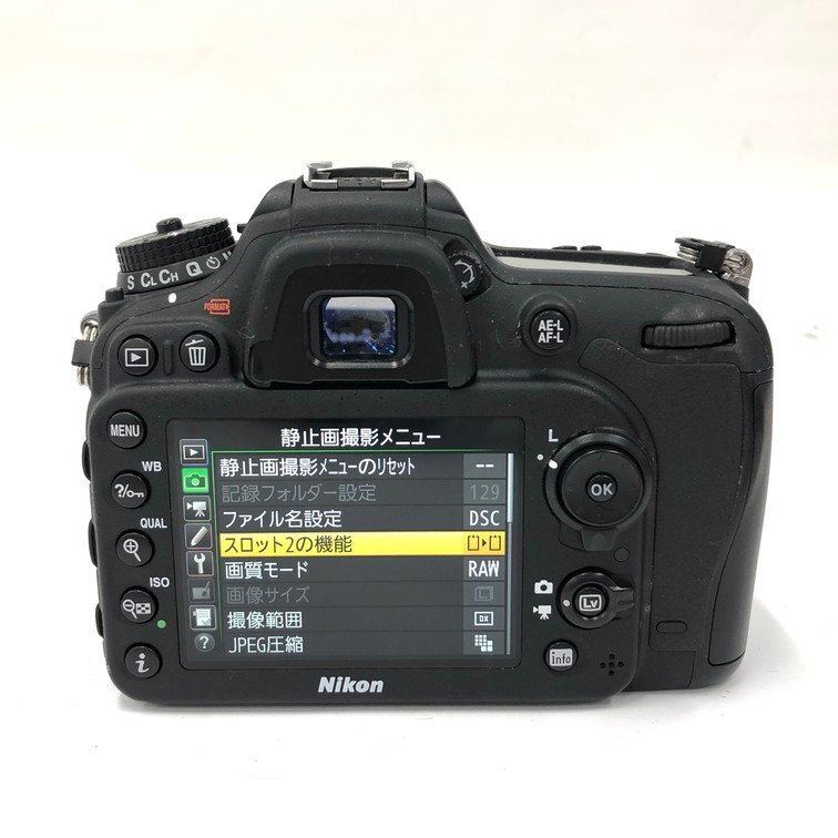 Nikon ニコン 一眼レフ デジタルカメラ D7200 N1406 説明書付き 通電〇 DBAD5002(ニコン)｜売買されたオークション ...