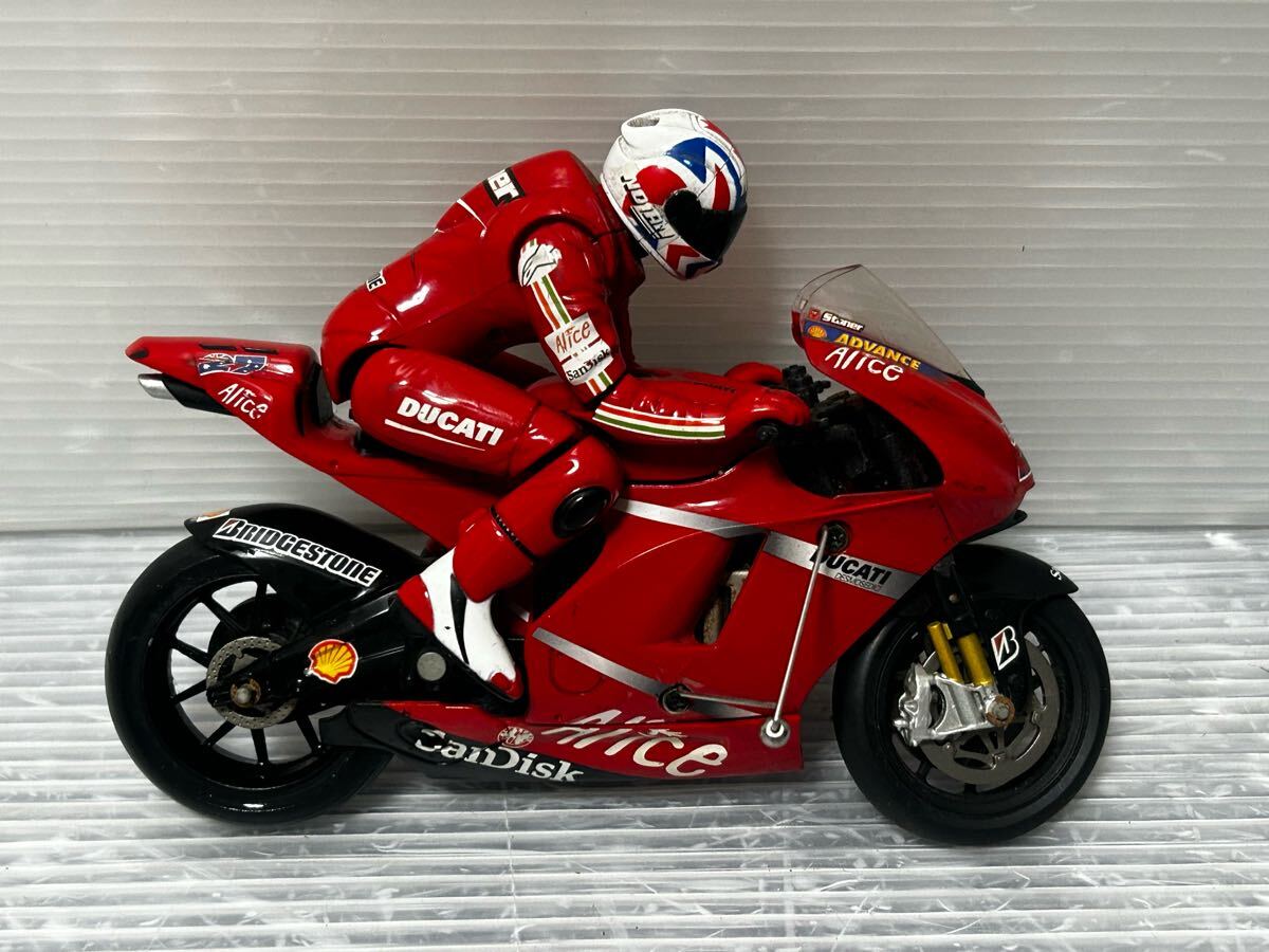 H029 現状品 1/12 バイク ラジコン シルバーリット ドゥカティ DUCATI ALICE 27 sandisk ...
