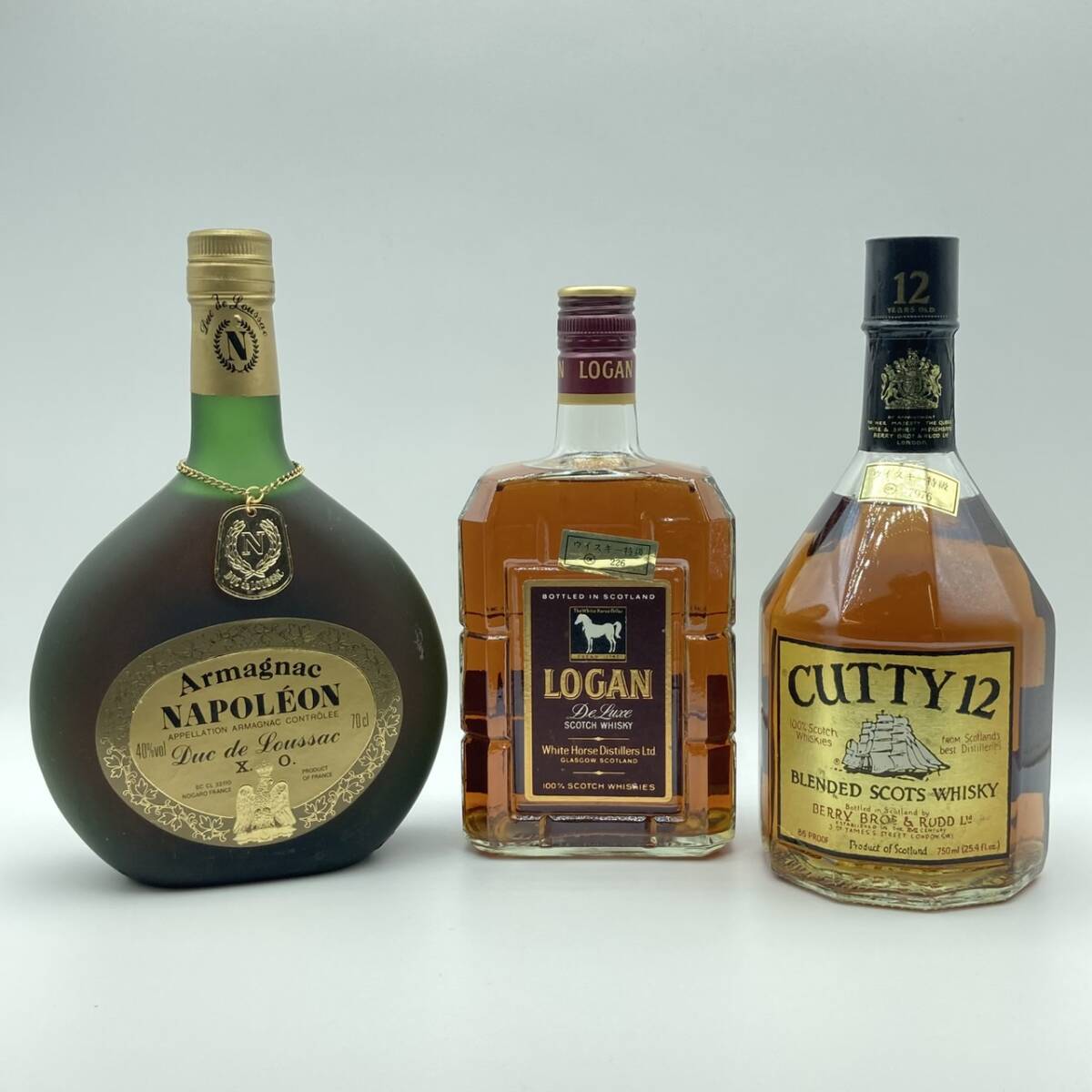 25博/C007774-1/OT4000/J044-303/ 酒 同梱不可 3本まとめ NAPOLEON Duc de Loussac X.O ...