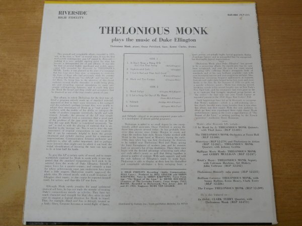 L7-261＜LP/US盤/ ＞セロニアス モンク Thelonious Monk / Thelonious Monk Plays Duke ...