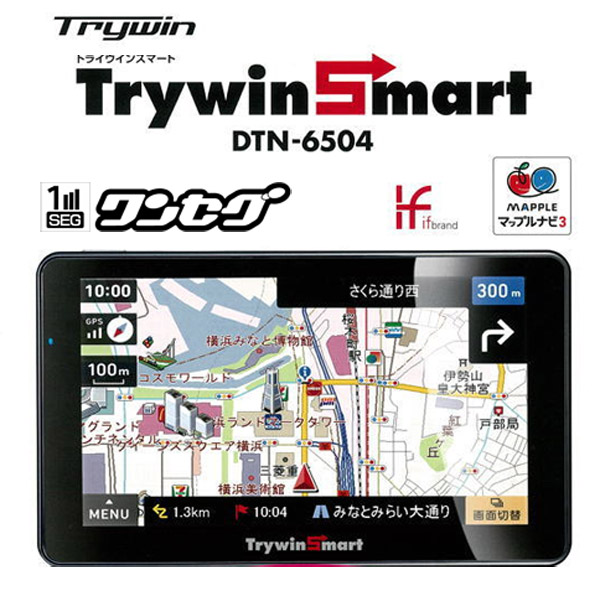 タッチパネル Trywin ワンセグ 6型 ポータブルカーナビ DTN-6504(トライウイン)｜売買されたオークション情報、yahooの商品情報をアーカイブ公開 - オークファン ...