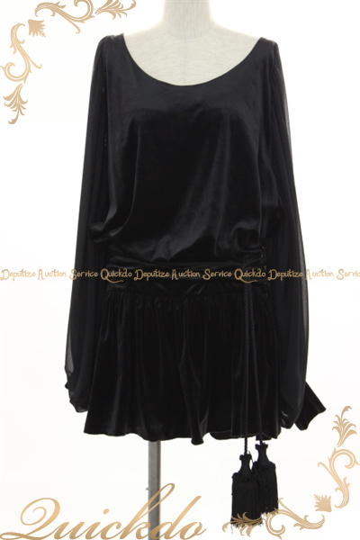 ソブ SOV ベロアワンピース タッセルベルト付 sizeF 黒(Lサイズ)｜売買されたオークション情報、yahooの商品情報をアーカイブ公開 - オークファン（aucfan.com）