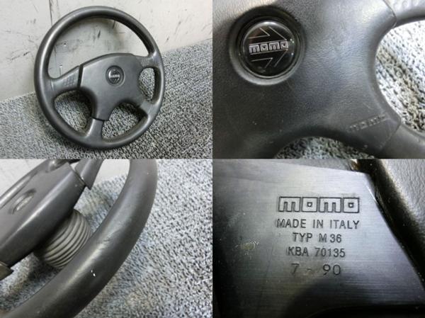 MOMO モモ TYP M36 ステアリング ブラック レザー(ステアリング、ハンドル本体)｜売買されたオークション情報、yahooの商品情報 ...