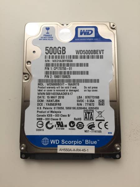 Western Digital WD5000BEVT-16A0RT0 500GB 109時間(500GB～)｜売買されたオークション情報 ...