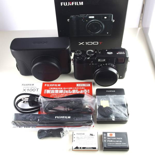 同様品 富士フイルム FUJIFILM X100T Black ショット数1000／純正ケース／予備バッテリー付 離島除く(富士フイルム ...