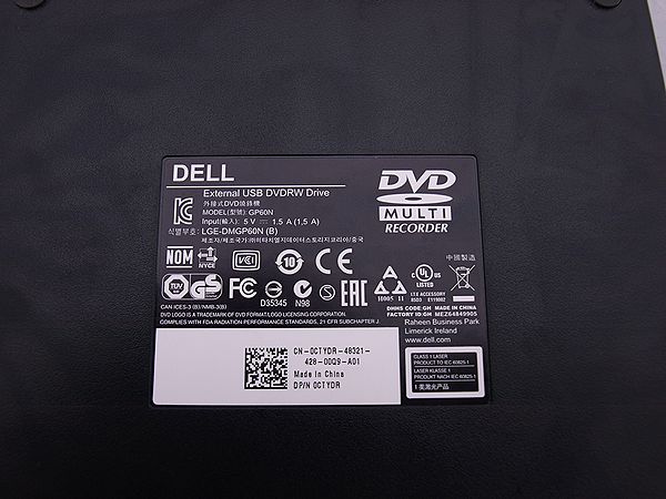 DELL External USB DVDRW Drive Dell GP60N LGE-DMGP60N B /DVDの書き込み-読み込み確認 ...