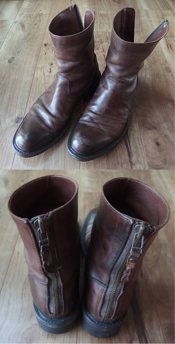PADRONE パドローネ バックジップ ブーツ ダークブラウン サイズ40 25.0センチ(25.0cm)｜売買されたオークション情報、yahooの商品情報をアーカイブ公開 - オークファン ...