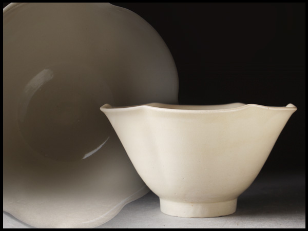 NM890 宋白釉花口碗 白釉盞 白瓷花口碗 白磁輪花碗 中国古玩茶道具陶瓷器(白磁)｜売買されたオークション情報、yahooの商品情報を ...