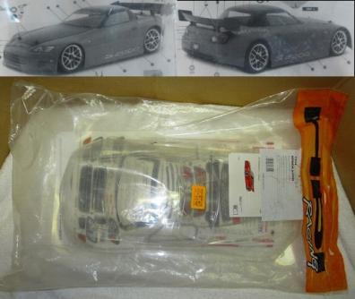 激レア あり 1/10 ラジコン 当時物 クリア ボディ HPI ホンダS2000 190mm 付属品付き R/C ドリラジ HPI ...