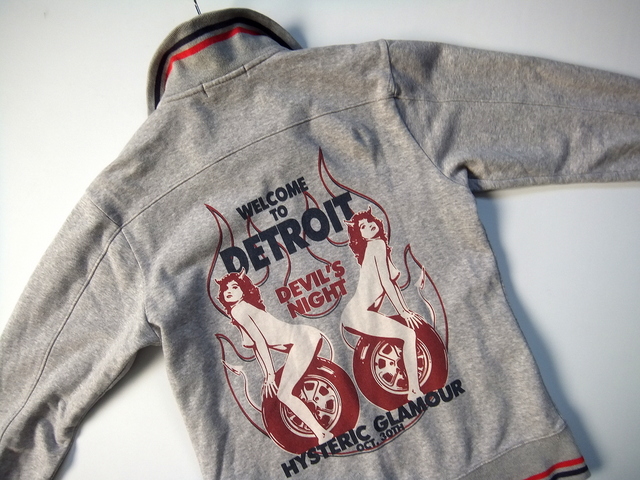 ヒステリックグラマー スウェット ジップ ジャケット Mサイズ HYSTERIC GLAMOUR DETROIT DEVIL'S NIGHT ...
