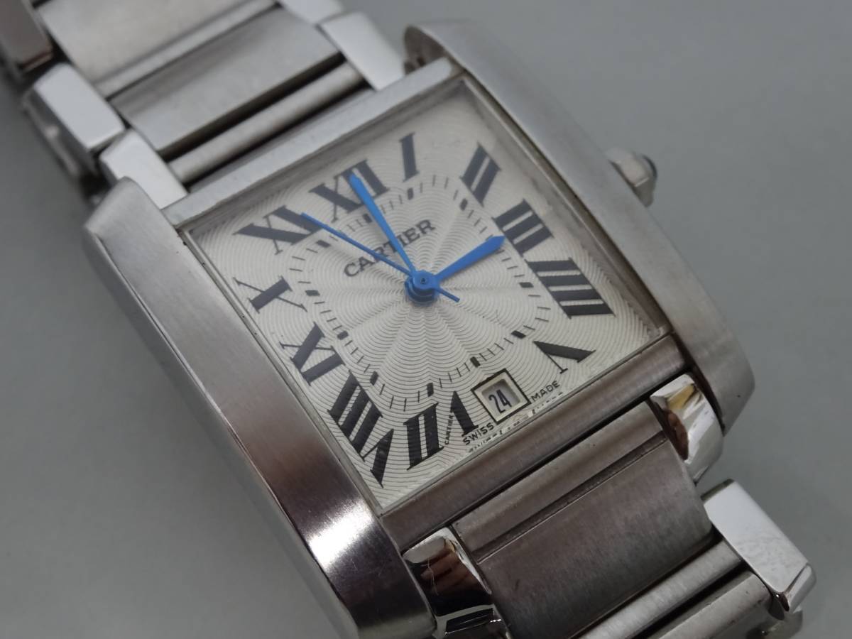 Cartier タンクフランセーズ 2301 腕時計/CC708177/カルティエ/文字盤白/ステンレス/難あり/現状品(タンクフランセーズ ...