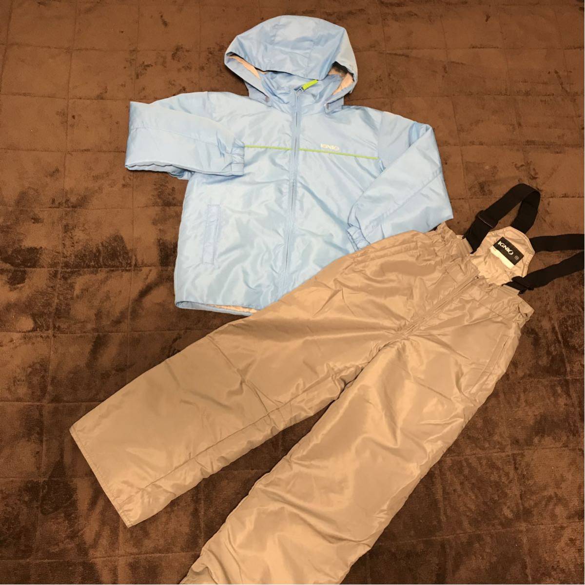 調整可 IGNIO イグニオ 子供用 スキーウェア 140cm 水色 男の子 女の子(145cm～)｜売買されたオークション情報、yahooの商品情報をアーカイブ公開 - オークファン ...