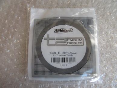 ダダリオ/5本/D'Addario t2 titanium trebles 弦/T4601-E-.028 .71mm /2 C12 2 ...