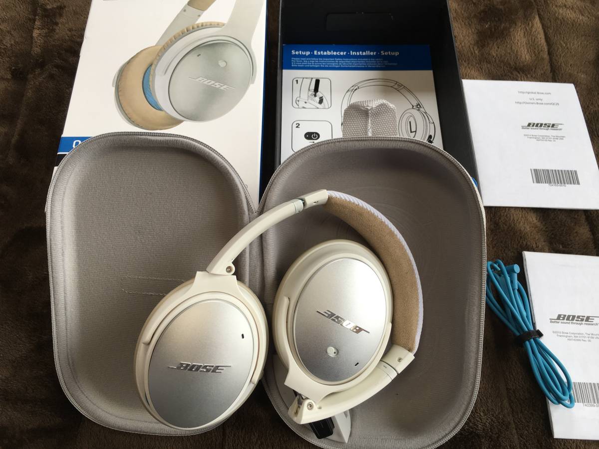 Bose QC25 QuietComfort 25 ホワイト ノイズキャンセリングヘッドホン 送料一律800円(BOSE)｜売買された ...