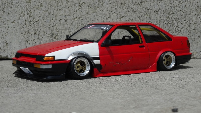 フジミ製 1/24 AE86 トレノ 2ドア ドリフト スタンス ヘラフラ JDM USDM シャコタン シャドー 完成品(完成品)｜売買されたオークション情報、yahooの商品情報を ...