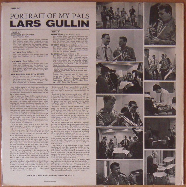 LP LARS GULLIN / Portrait of My Pals スエーデン盤 Orig. mono ペラジャケ(ジャズ一般)｜売買さ ...