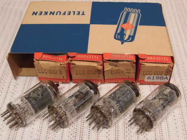 ECC802S リブプレート Telefunken テレフンケン 有 4本組 6198A(真空管)｜売買されたオークション情報、yahooの商品情報をアーカイブ公開 - オークファン ...