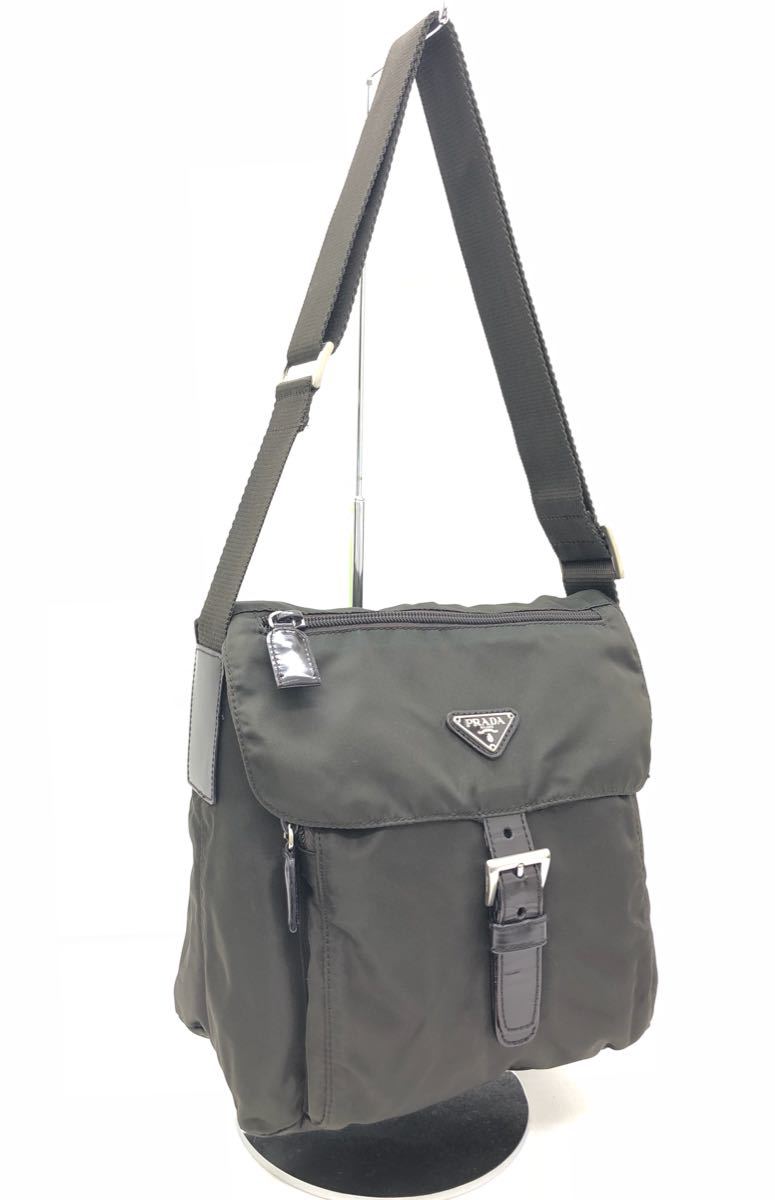 極 PRADA プラダ テスート ショルダーバッグ メッセンジャーバッグ カーキ ナイロン レザー BT8994 10万円(ショルダーバッグ)｜売買されたオークション情報、yahooの商品情報 ...