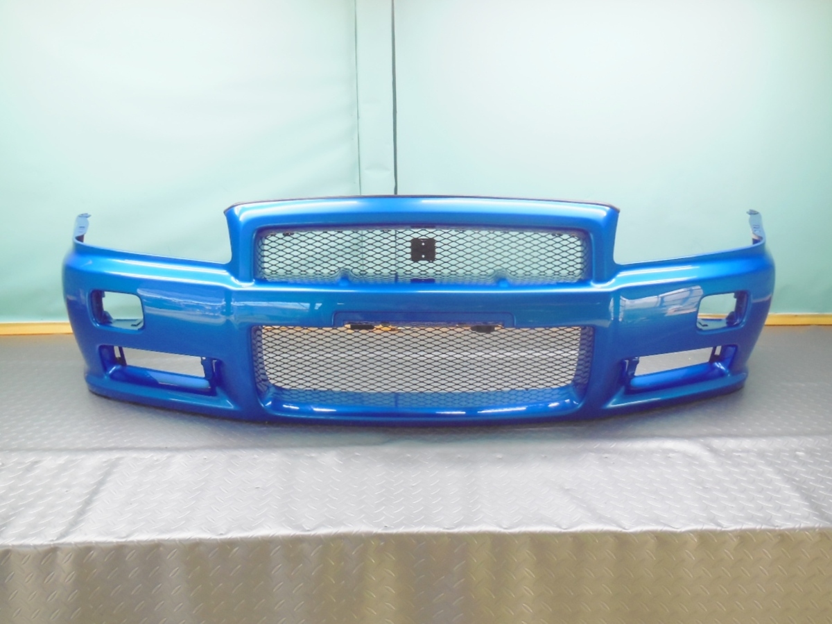 BNR34 スカイライン GT-R SKYLINE GTR 純正 フロントバンパー 62022-AA440 ベイサイドブルー(フロント)｜売買 ...