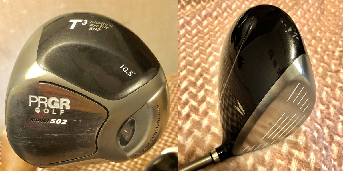 PRGR プロギア フェアウェイウッド502 GN502HIT 3W 5W +ドライバーT3502 10.5度 M-43 M37 合計4本 ...