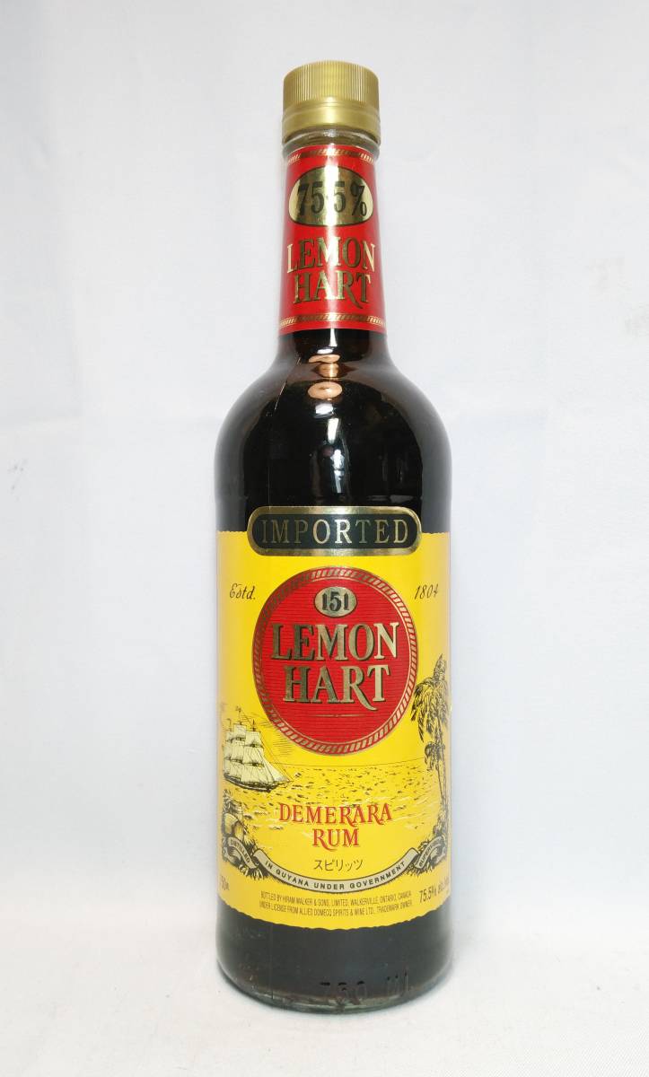 全国 LEMON HART 151 DEMERARA RUM レモンハート 151 デメララ 75.5度 750ml(ラム酒)｜売買された ...