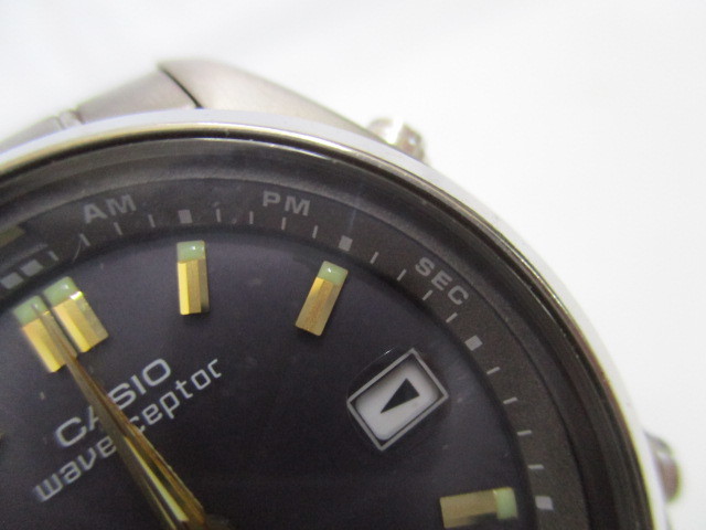 CASIO カシオ wave capter 3721 WVQ-110TDJ タフソーラー 電波腕時計 10気圧防水 不動品 1円スタート ...