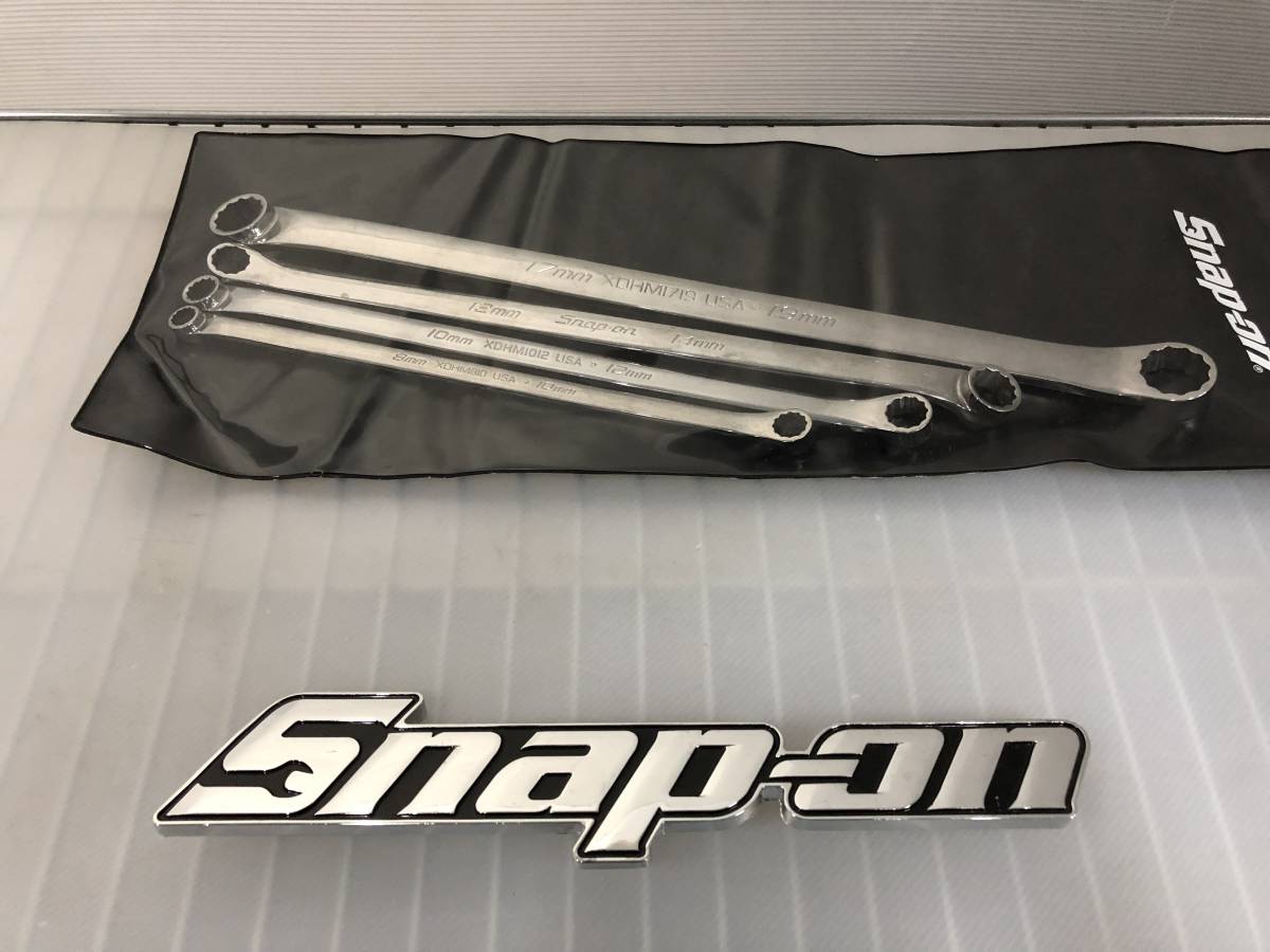 XDHM8_19_002 Snap-on スナップオン スタンダード メガネレンチ 15℃オフセット 4本セット ケース付 002(めがね ...