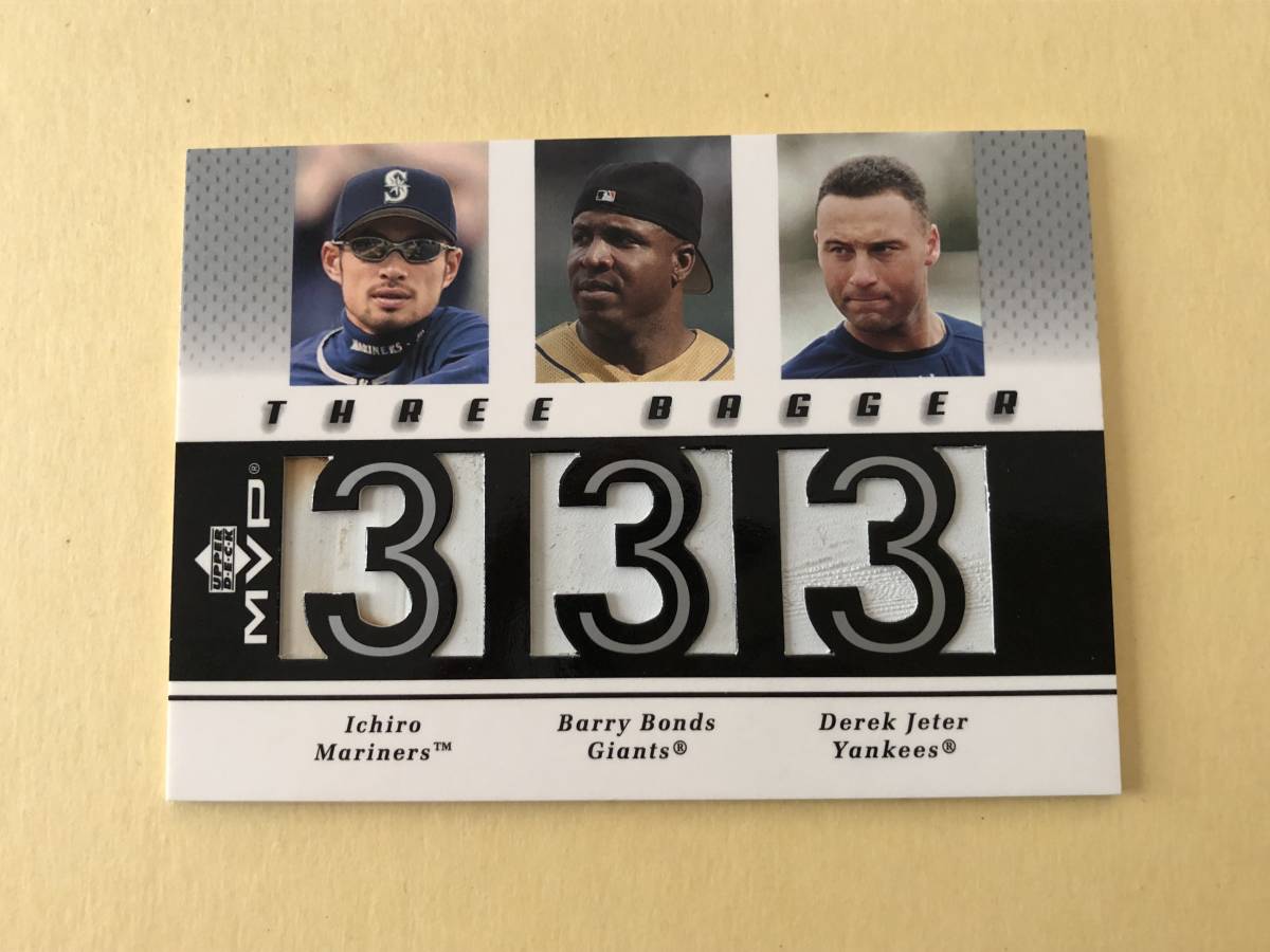 2003 イチロー デレク ジーター バリー ボンズ THREE BAGGER ベース ICHIRO - DEREK JETER ...