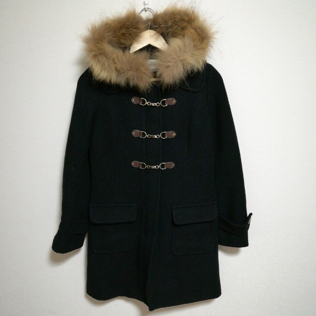 CLEAR IMPRESSION クリア インプレッション Aライン ダッフル ノーカラー コート アウター レディース 黒 ブラック サイズ3/7933tt(クリアインプレッション)｜売買さ ...