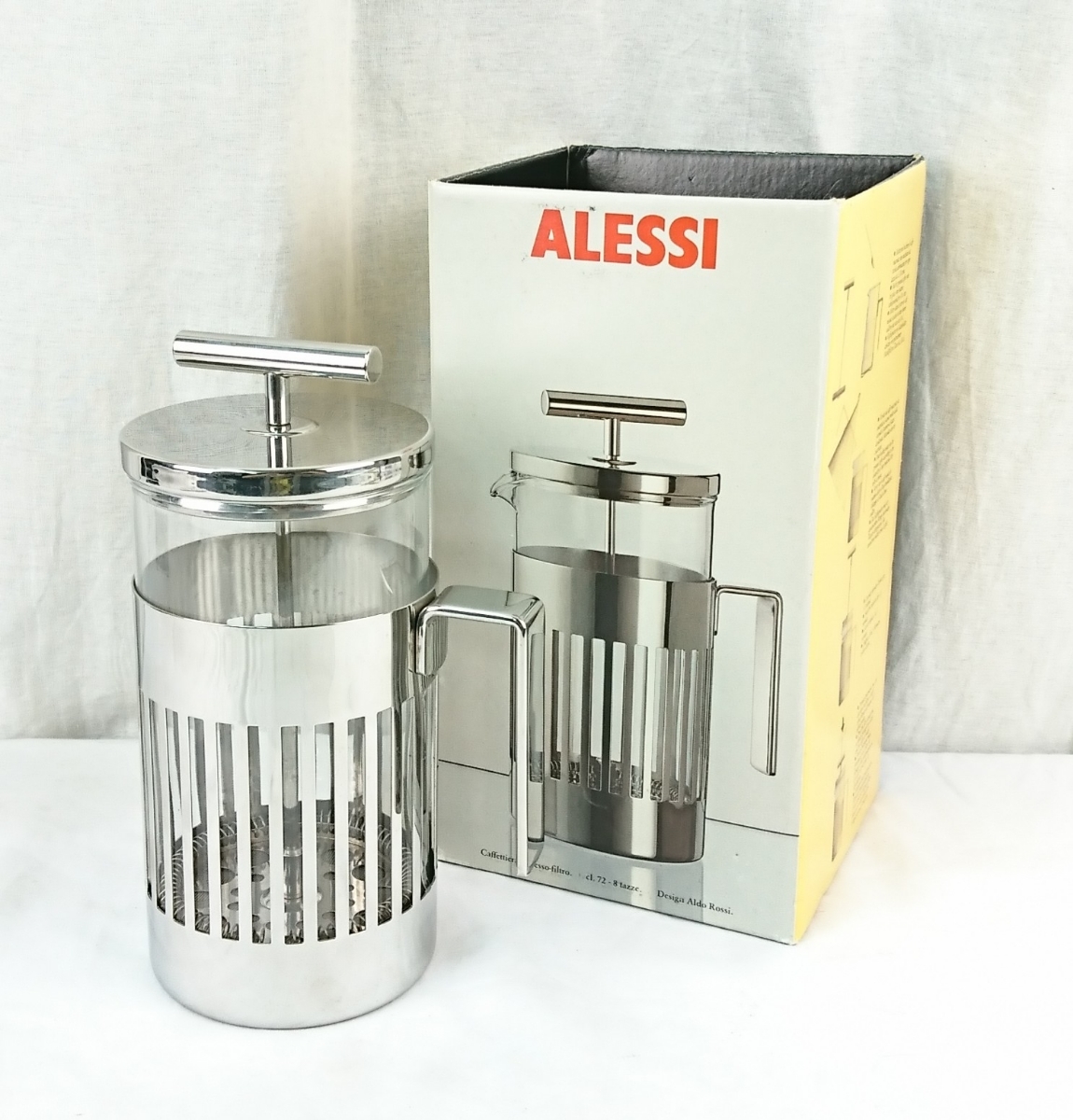 GY-145 ALESSI アレッシィ 9094/8 コーヒーメーカー 紅茶メーカー プレスフィルター 8cup イタリアメーカー アルド ...