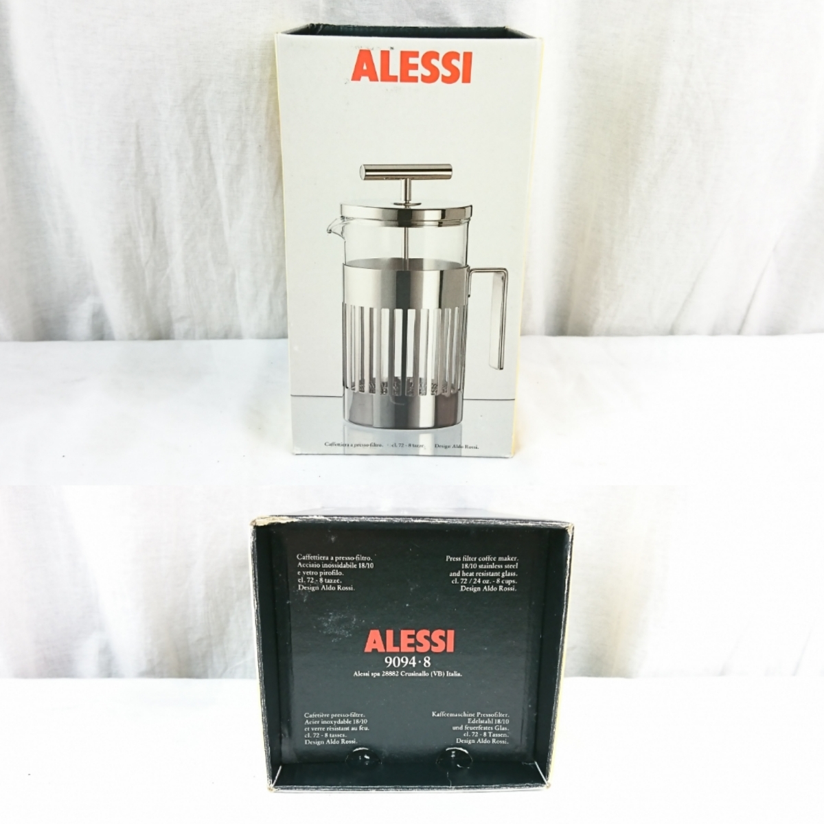 GY-145 ALESSI アレッシィ 9094/8 コーヒーメーカー 紅茶メーカー プレスフィルター 8cup イタリアメーカー アルド ...