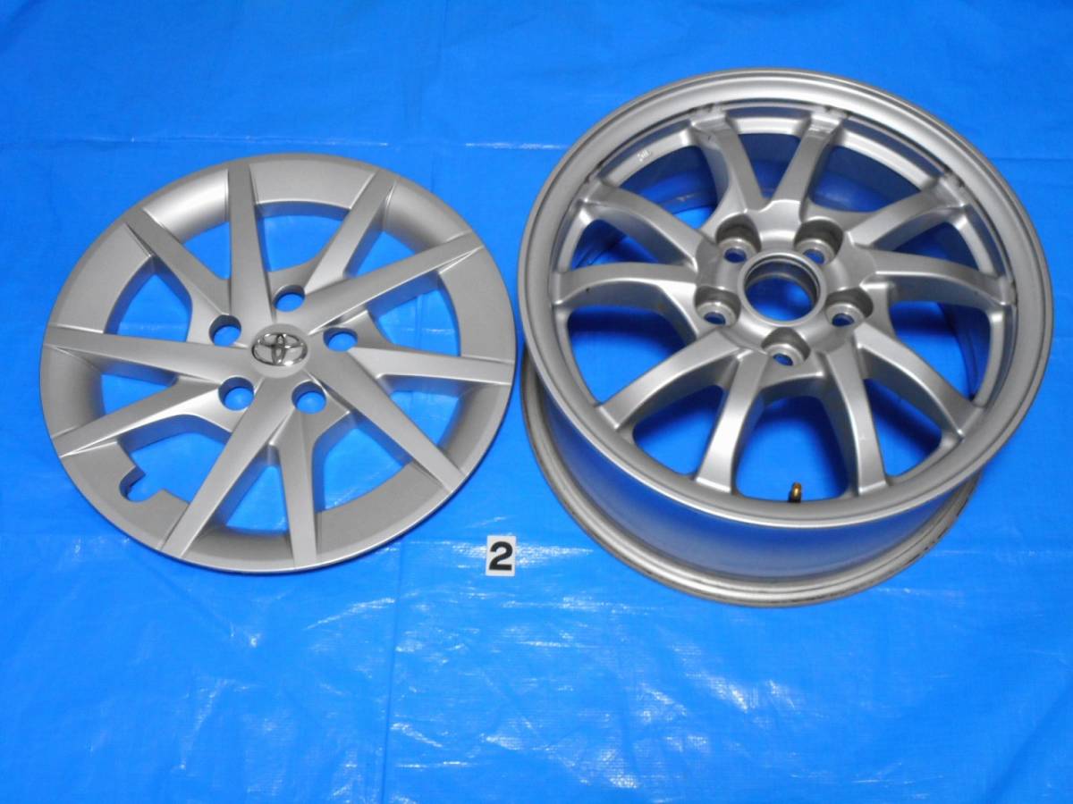ZVW40 ZVW41 プリウスα 純正 16インチ アルミホイール キャップ付き 前期 1本 42611-47230 42602-47090 ...