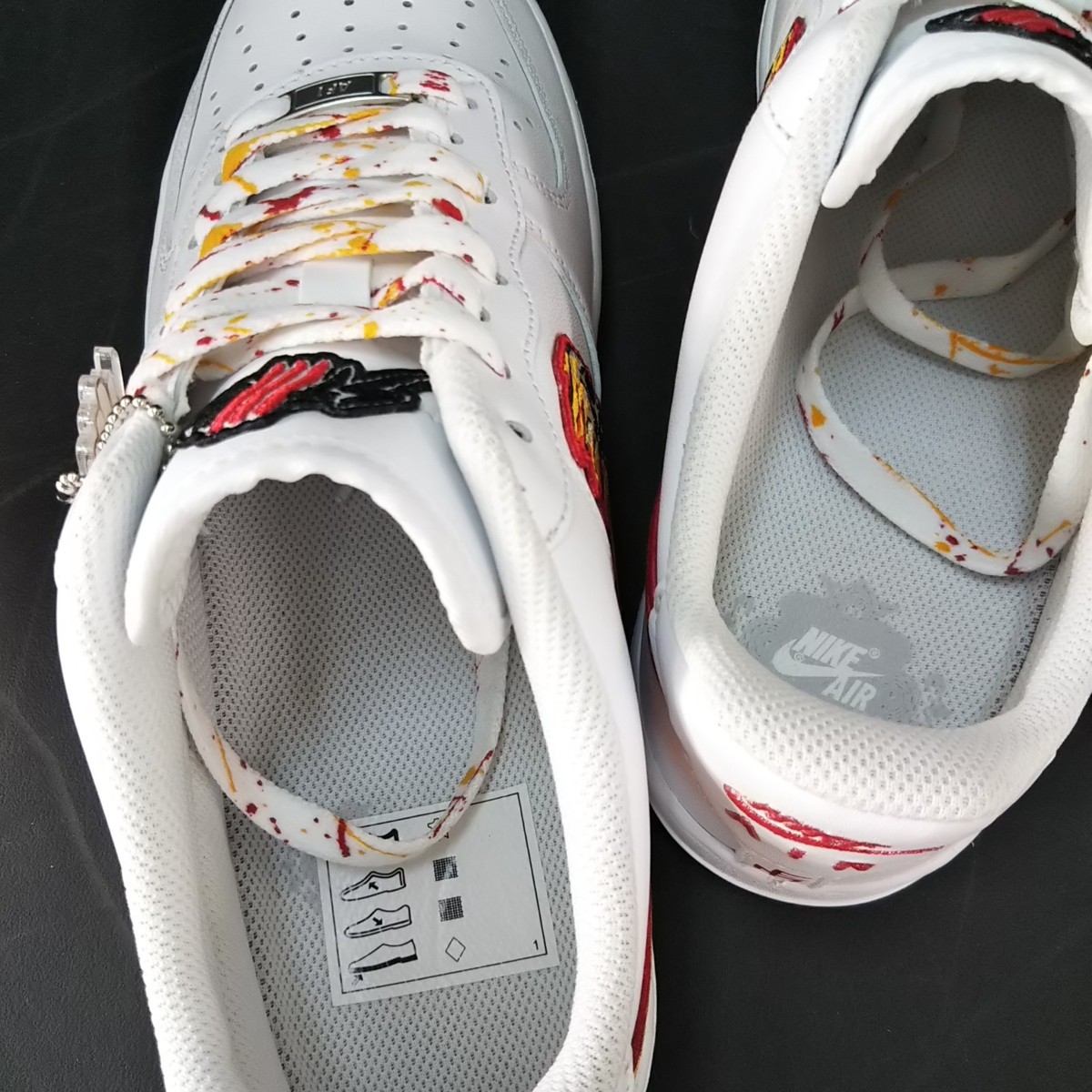 1円 NIKE ナイキ スニーカー エアフォース1 Tygaコラボ AF1 BURNING SKULLS STILL ALIVE 靴 シューズ ...